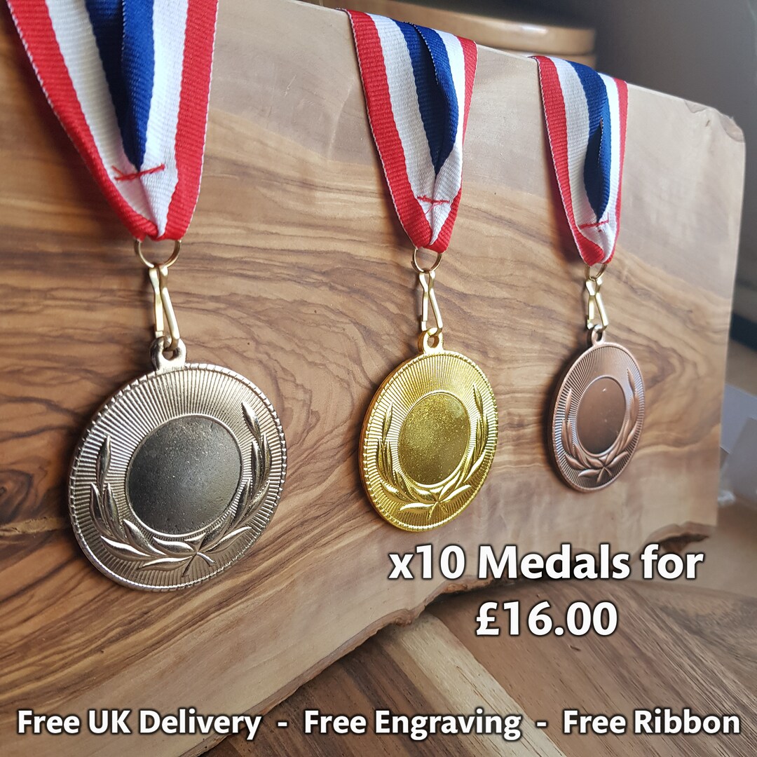 Personalised Medal, Any Sport/occasion, Gold Medal Silver Bronze, Metal ...