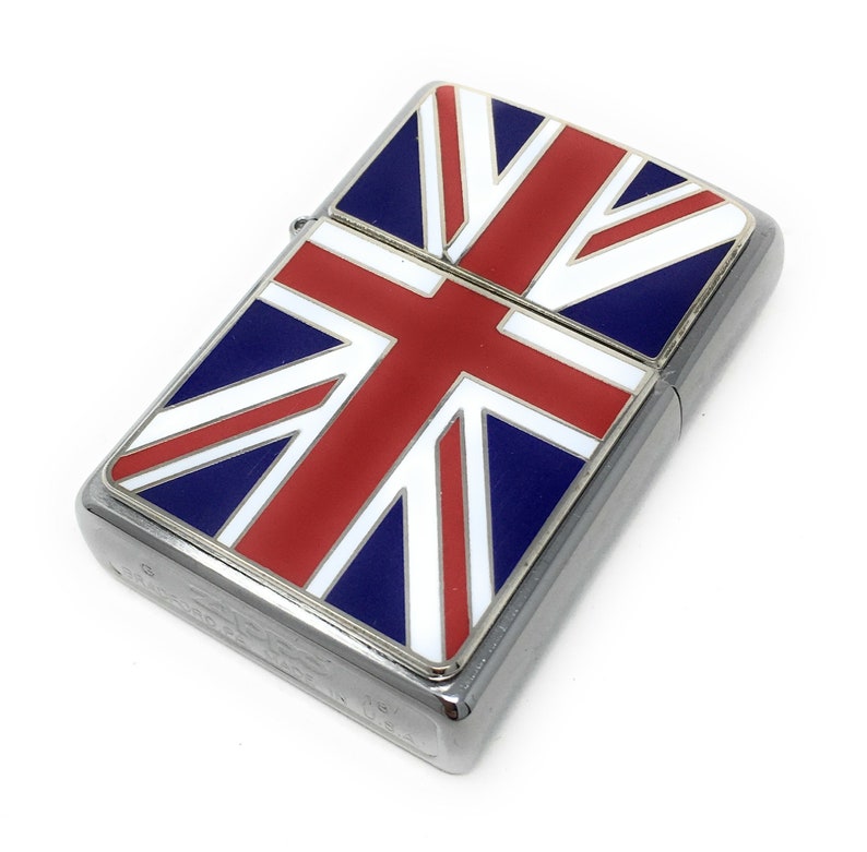 Personalised Union Jack Design Brushed Chrome Genuine Zippo - Etsy
