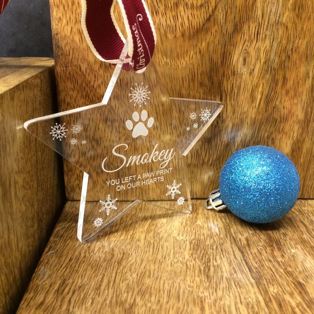 Personalised Pet Memorial Christmas Tree Star Decoration - Perfect Way ...