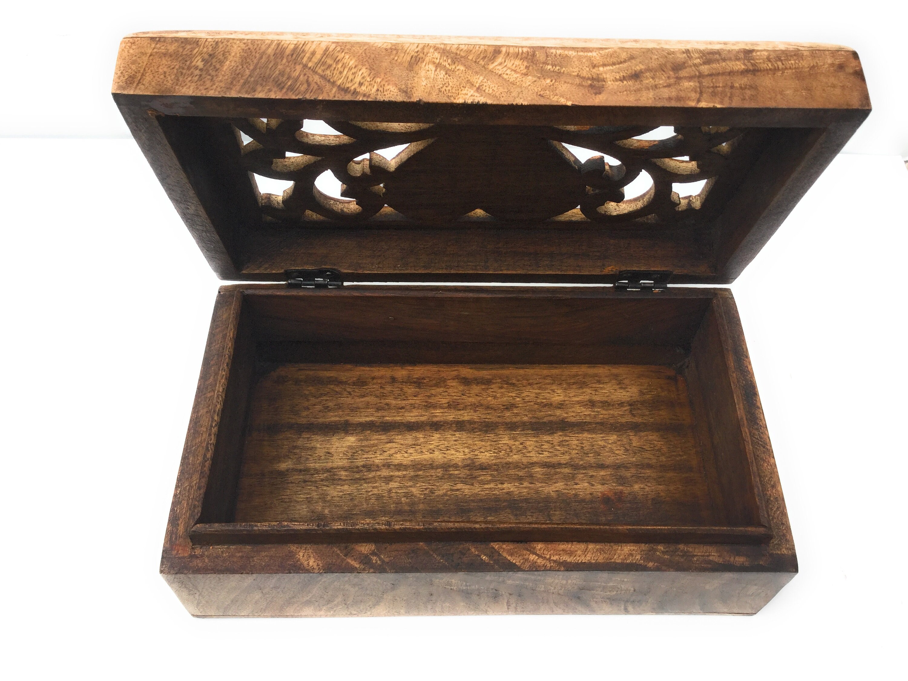 Personalised Small Heart Mango Wood Trinket/Keepsake Box | Etsy