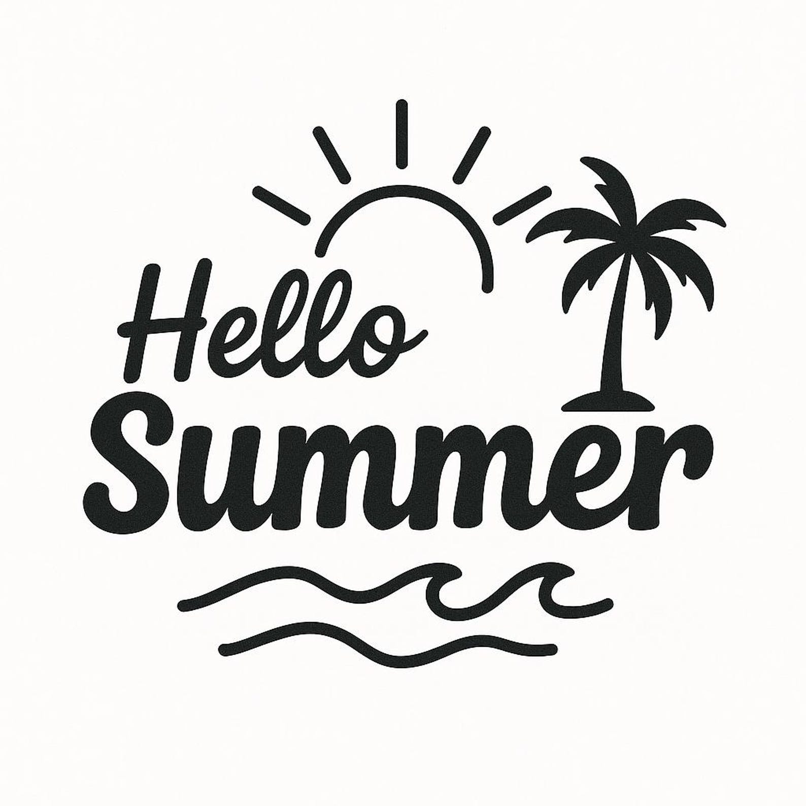 Hello Summer SVG Instant Download Digital - Etsy