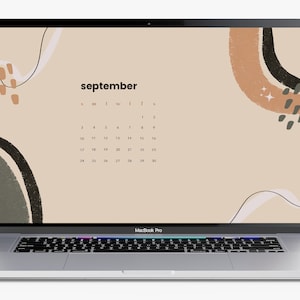 2023 Boho Dark Neutral Designed Monthly Desktop Calendar | Digital ...