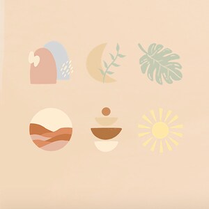Illustrated Boho MacBook Folder Icons | Boho Color Palette ...