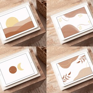 Abstract Boho iPad Wallpaper | 2 Sets of Colors | Digital Wallpaper ...