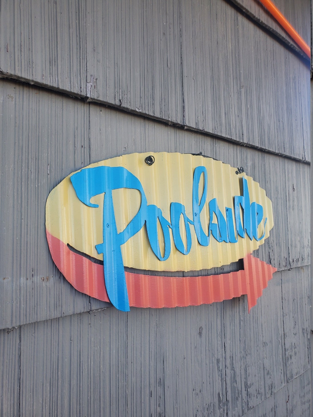 Poolside Mid-century Retro Metal Sign/hot Tub/patio/swimming - Etsy