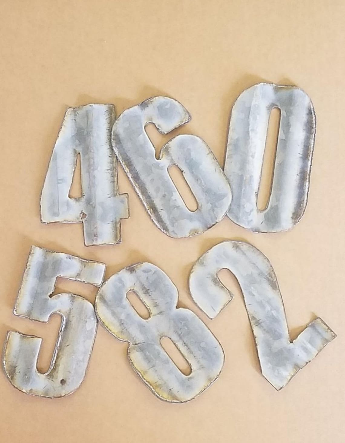 5 Inch Corrugated Metal Letters A-Z and Numbers 0-9 / 5" Corrugated ...