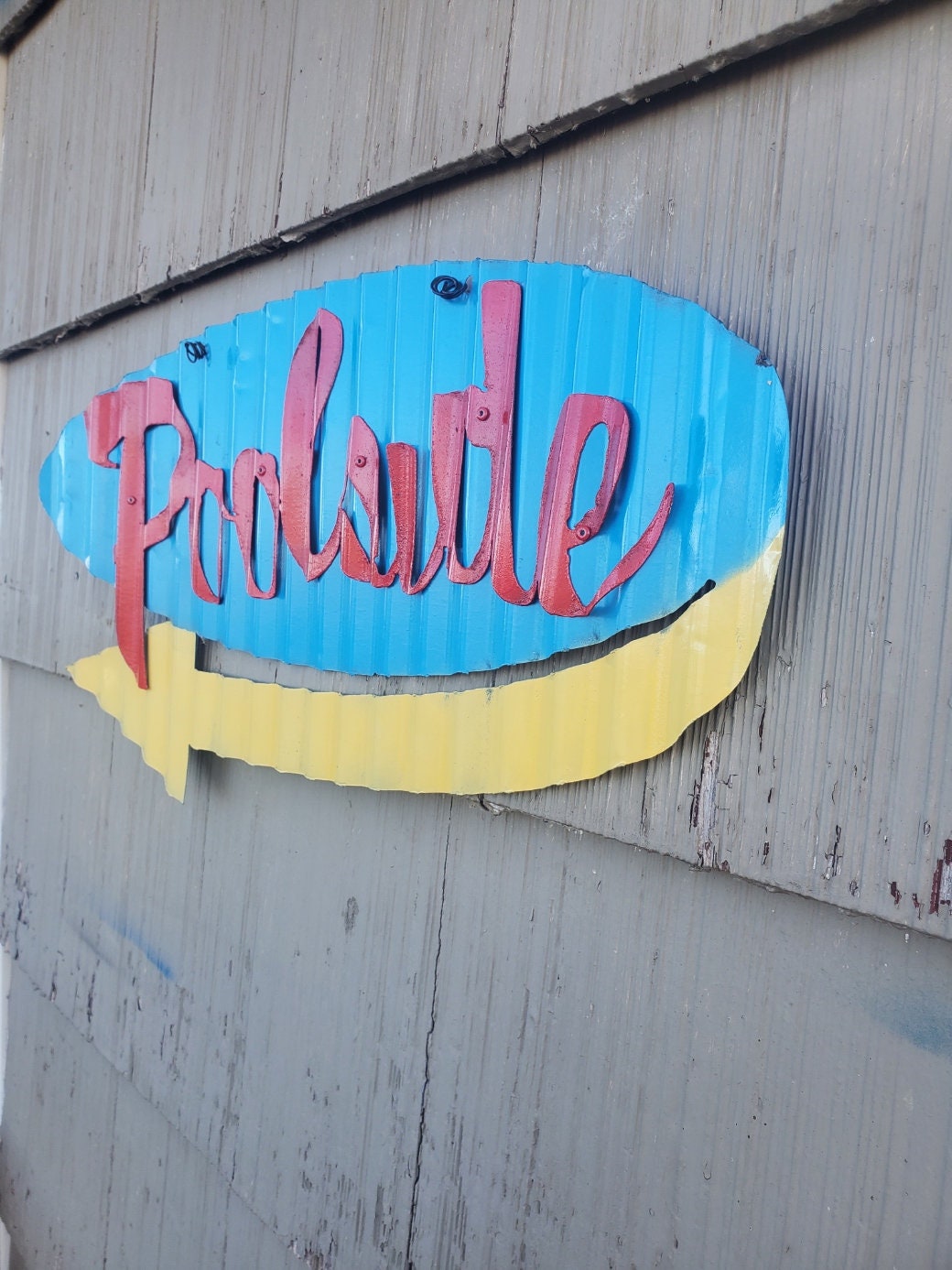 Poolside Mid-century Retro Metal Sign/hot Tub/patio/swimming - Etsy