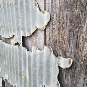 Corrugated Metal Farm Animal Sign, Rustic Kitchen Decor (16x21") - Etsy