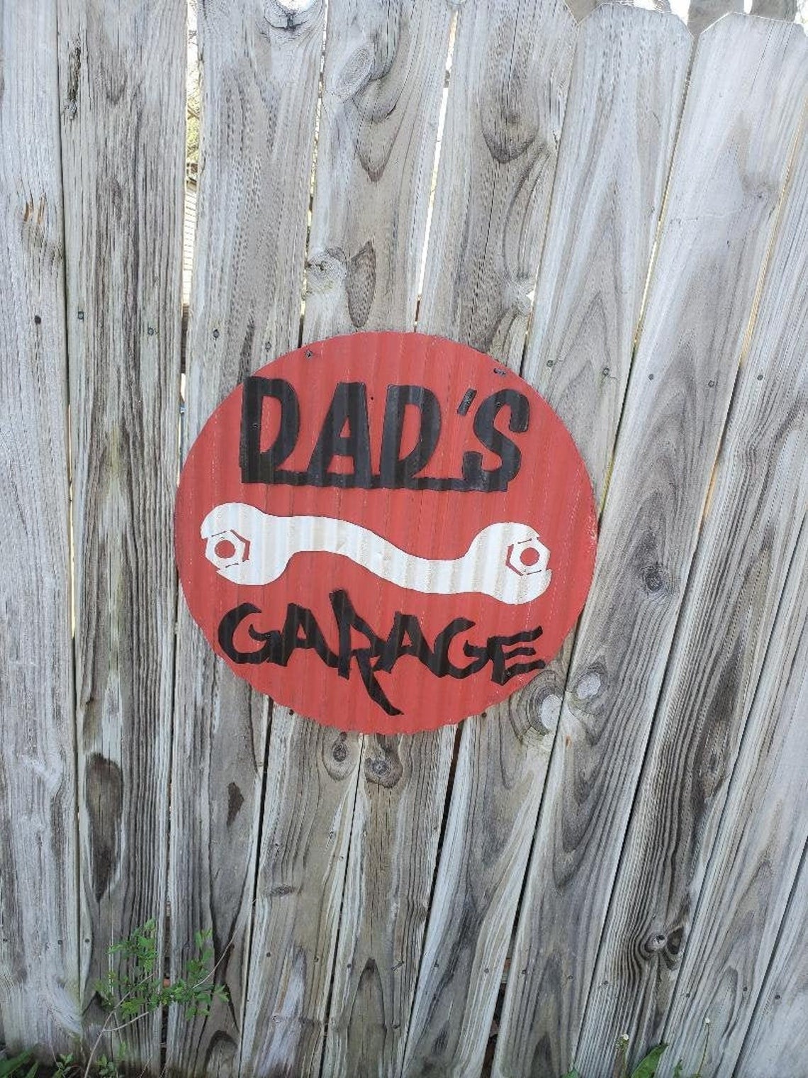 Personalized Retro Metal Garage Sign, Corrugated Tin, 23" - Etsy