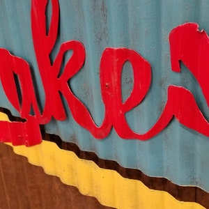 Lakeside Mid-century Retro Metal Sign/cabin/fishing/lodge/boat Dock - Etsy