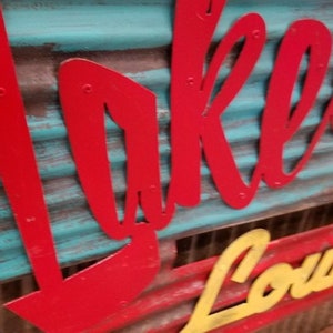Lakeside Lounge Retro Metal Sign, Rustic Lake House Decor - Etsy