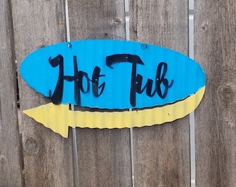 Poolside Mid-century Retro Metal Sign/hot Tub/patio/swimming Pool/pool ...