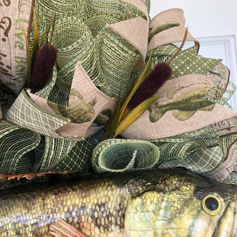 Fishing Wreath Rustic Fishing Decor Man Cave Decor - Etsy