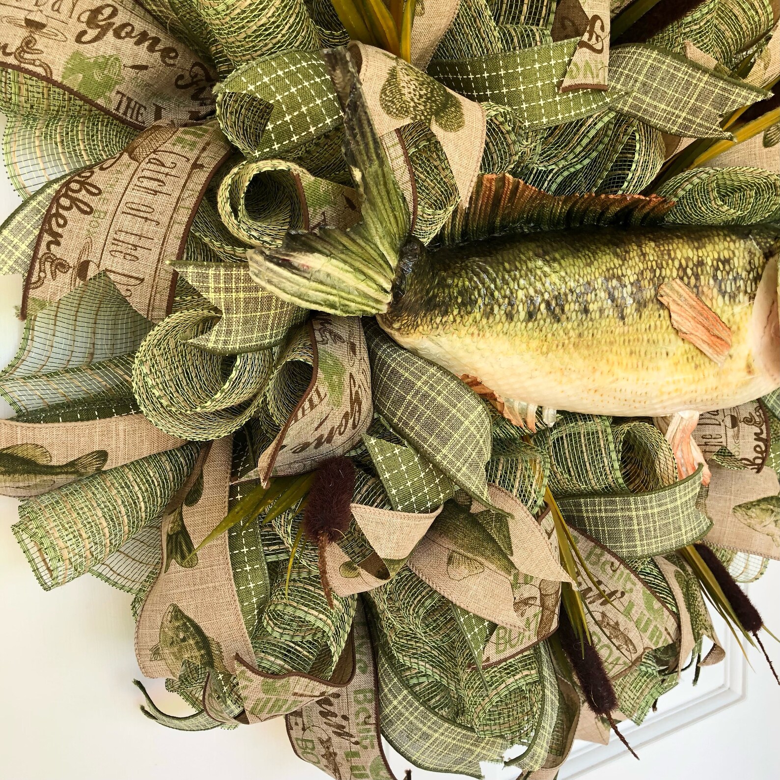 Fishing Wreath Rustic Fishing Decor Man Cave Decor - Etsy