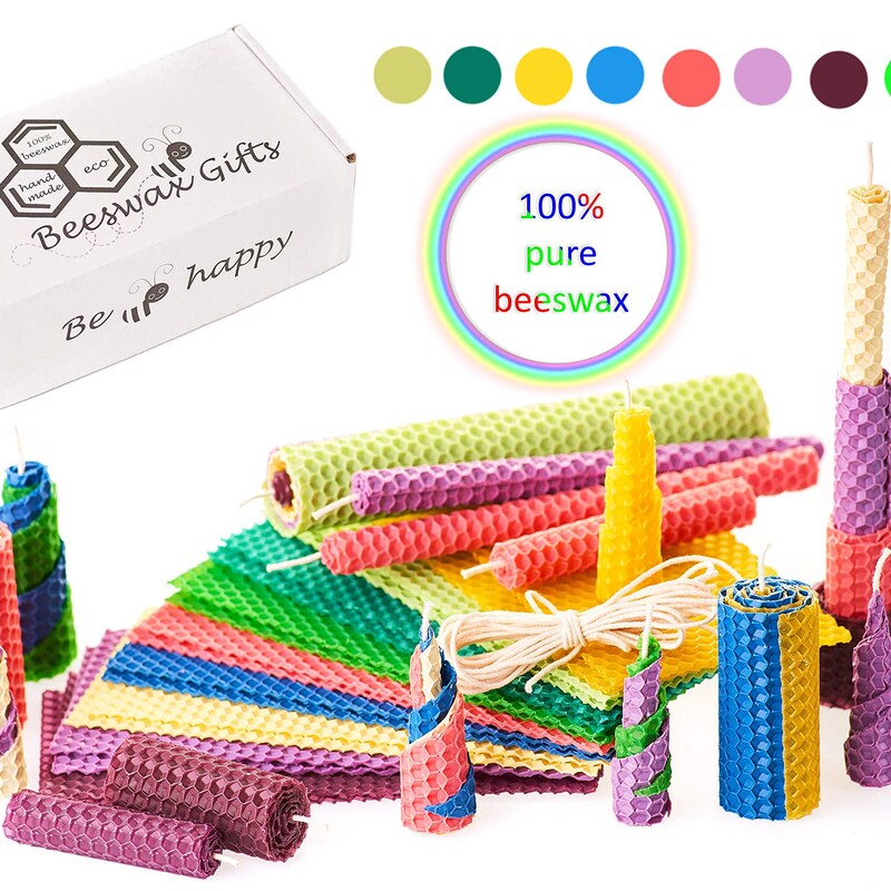 Beeswax Candles - Etsy