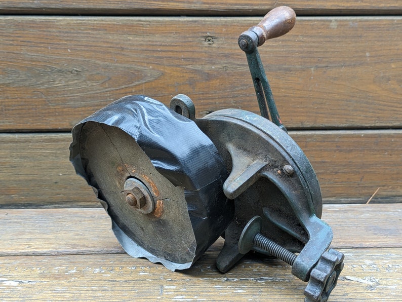 Vintage Hand Crank Bench Mounted Grinder or Sharpener - Etsy