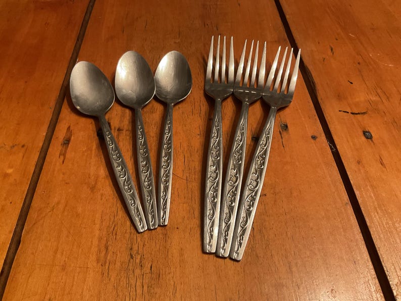 Vintage Rogers CO Stainless Steel Replacement Utensils/scroll Pattern ...