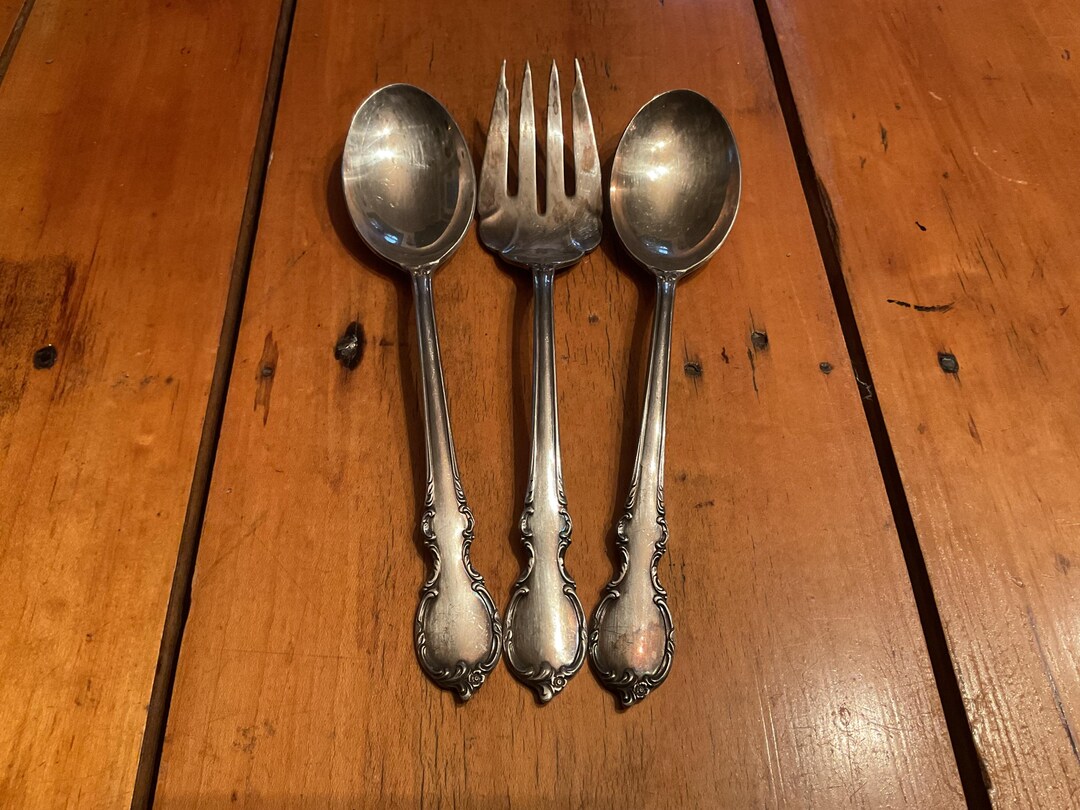 3pc 1847 Rogers Silver Plate Serving Utensils Reflections Pattern - Etsy