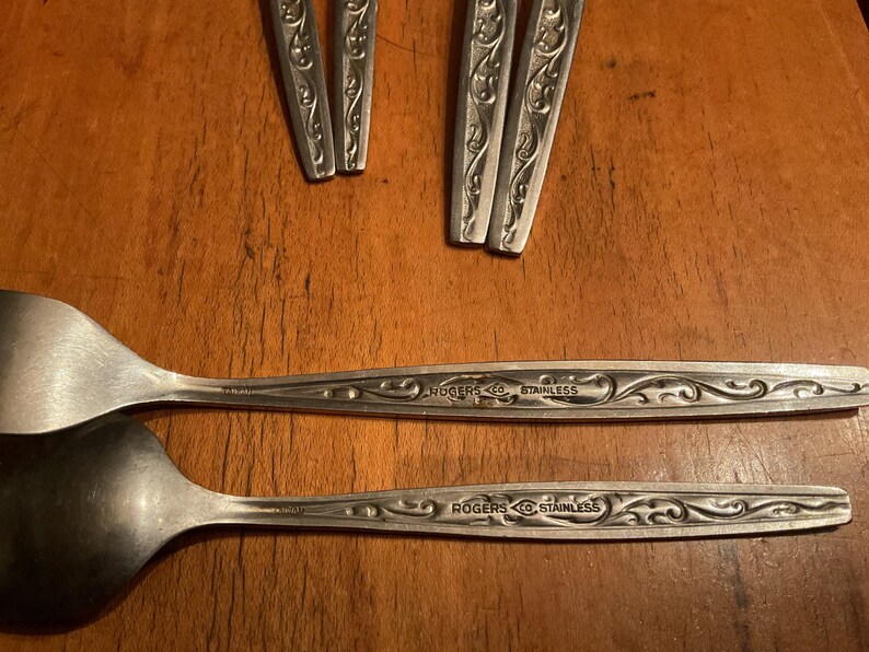 Vintage Rogers CO Stainless Steel Replacement Utensils/scroll Pattern ...