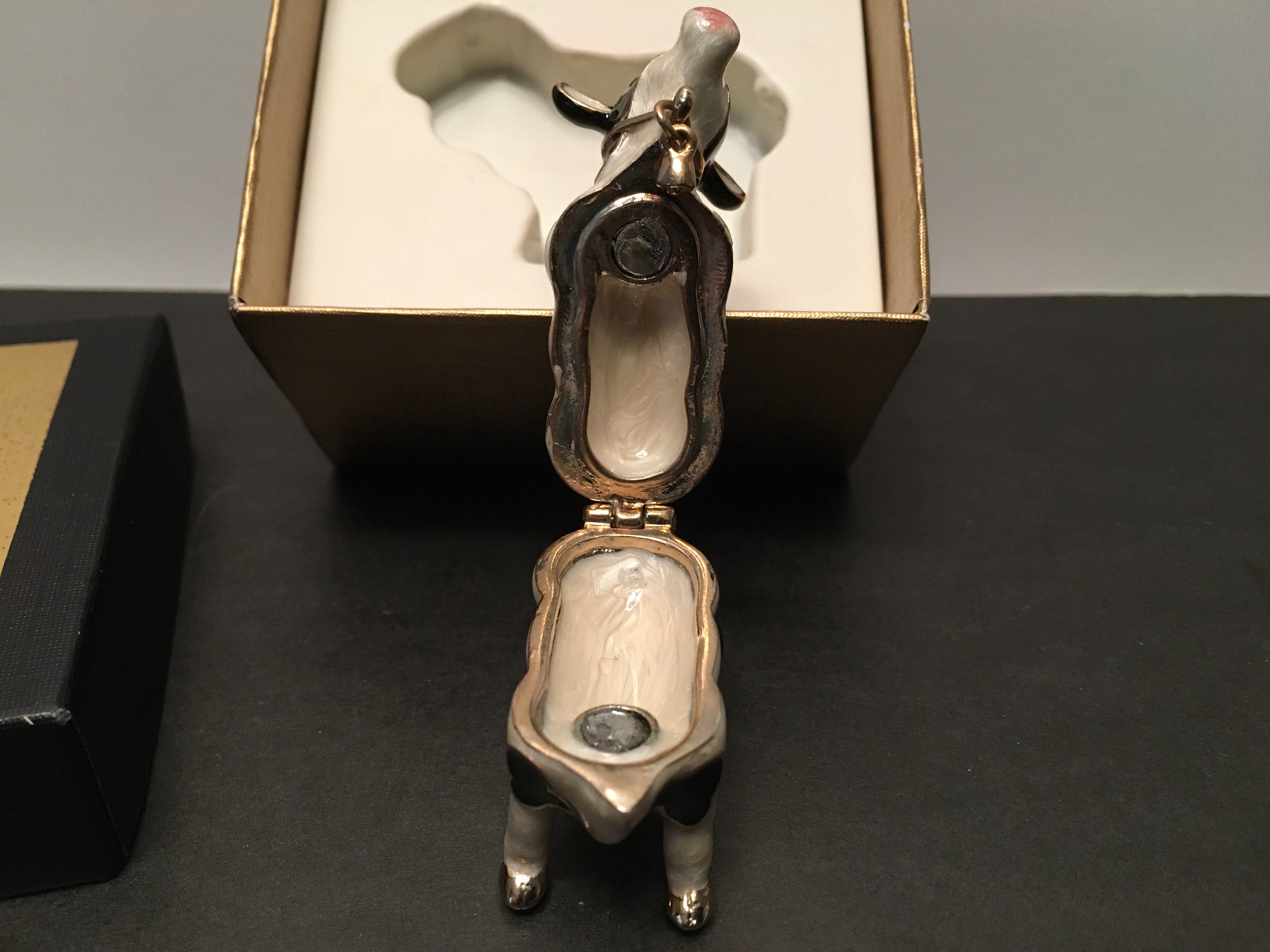 MONET Cow Trinket Box/metal Cow Trinket Box/magnetic Cow - Etsy