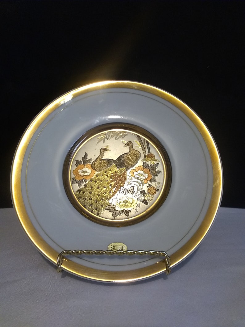 Gold Ceramic Plate/decorative 24 Karat Gold Plate/decorative | Etsy