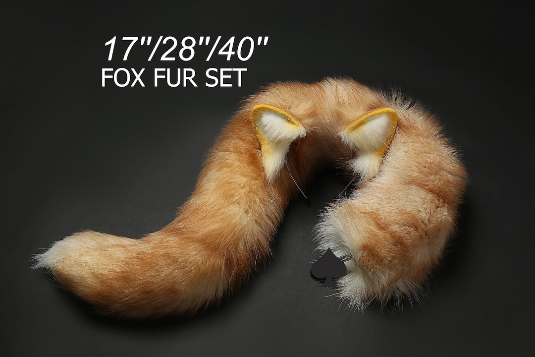 Fox Tail and Ear Set Fox Ear and Tail Cosplay Wolf Tail and Ears Cat ...