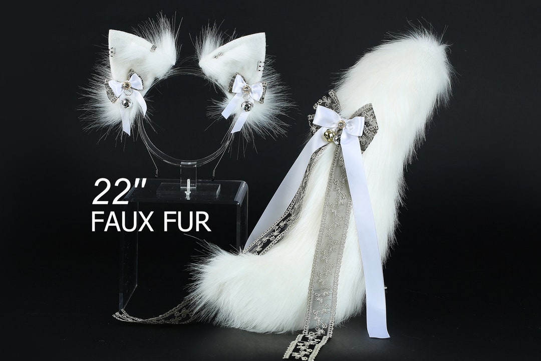 Faux Fur Red Fox Tail Plug and Ear Wolf Tail Buttplug and Ear Kitten ...