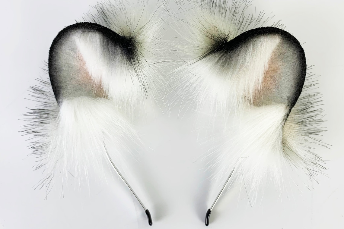 Realistic Faux Fur Snow Leopard Ear and Tail Plug Set Tug Tail | Etsy