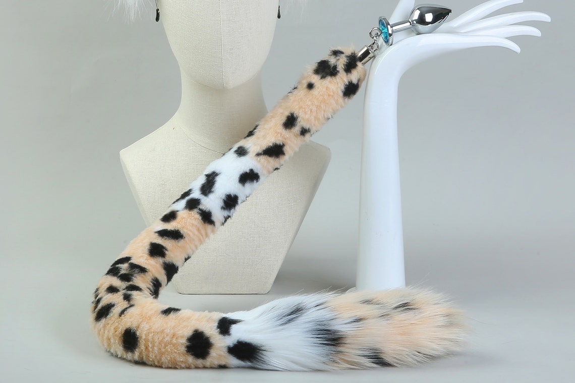 Realistic Faux Fur Cow Tail Plug And Ear Set Cow Ear And Tail Etsy