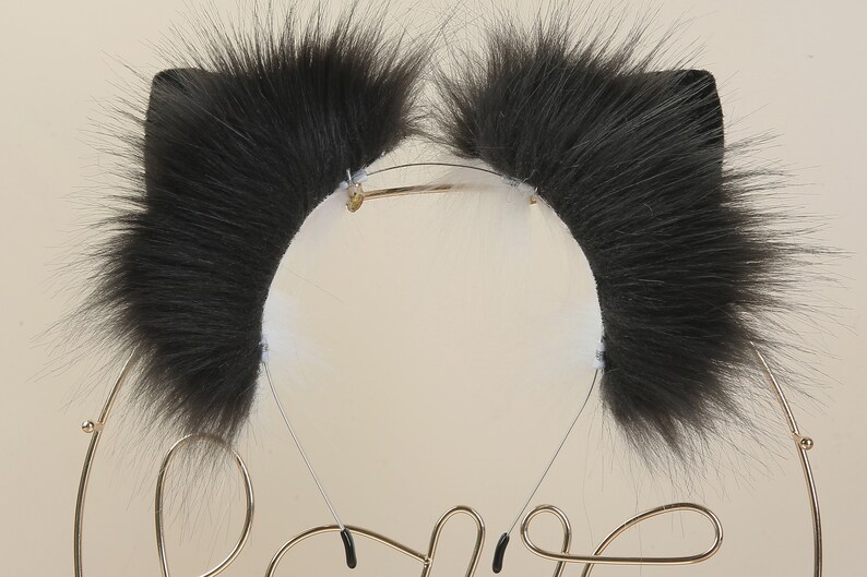 Gray White Tail Plug and Ear Petplay Ear Tail Butt Plug Tail | Etsy