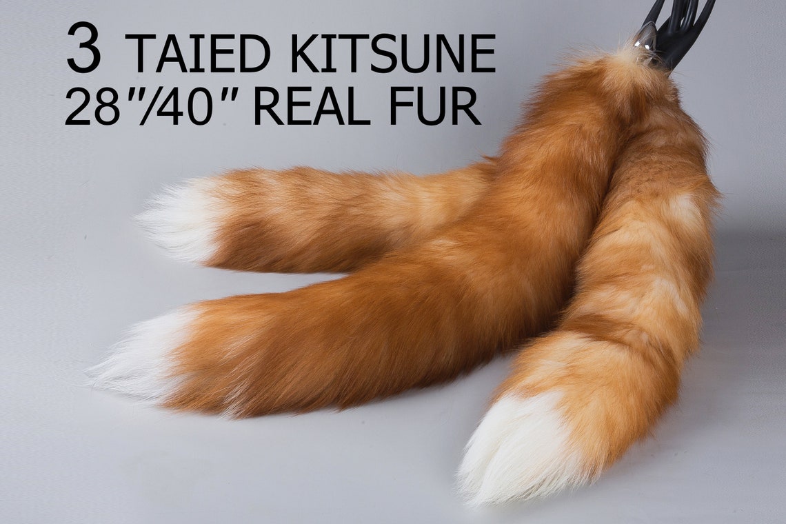 3 Tailed Kitsune Tail Butt Plug Real Fox Kitsune Tail Plug - Etsy