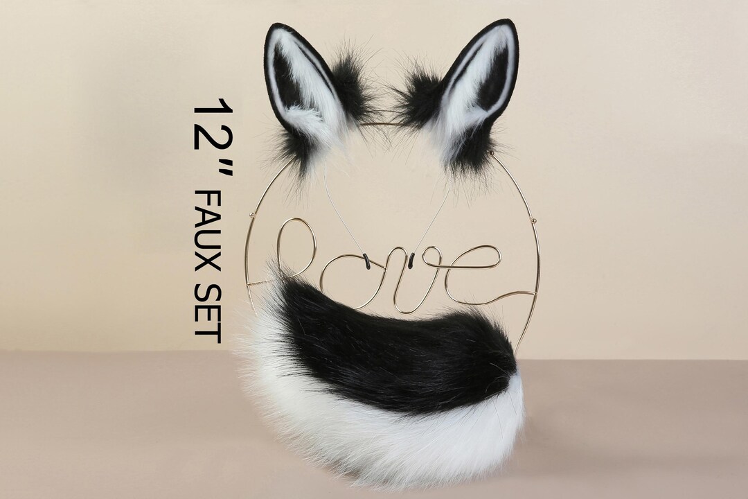 Bunny Tail and Ear Set Rabbit Ear and Tail Set Bunny Ears Tail Cosplay ...