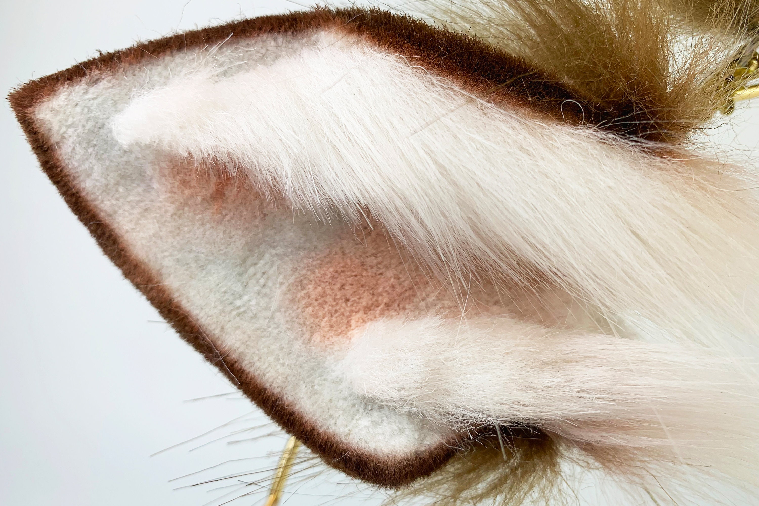 Realistic Faux Fur Sika Deer Ear and Tail Set Animal Fawn Ears Sika ...