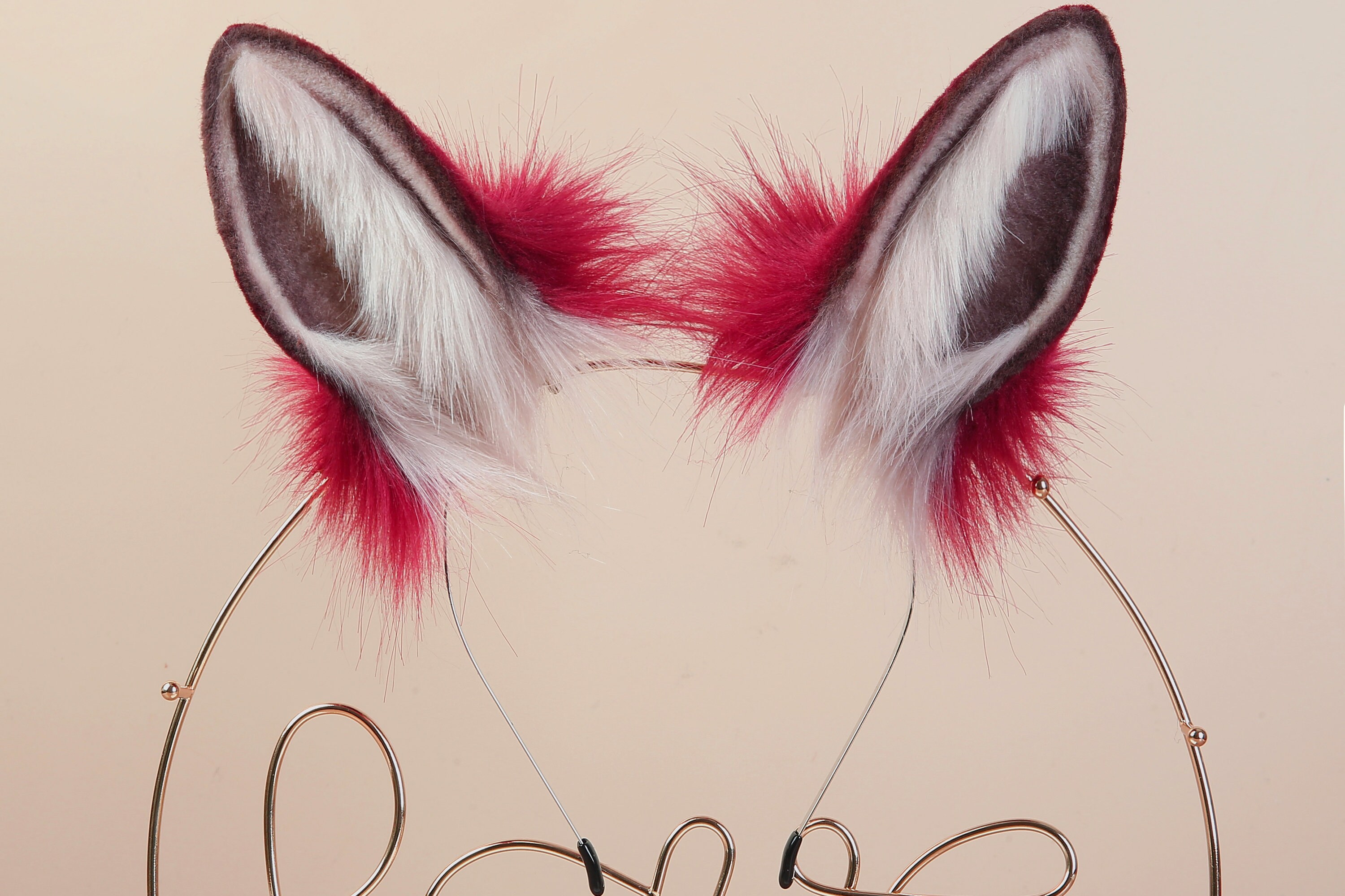 Rose Red Bunny Ear and Tail Plug Set Rabbit Tail Butt Plug and | Etsy