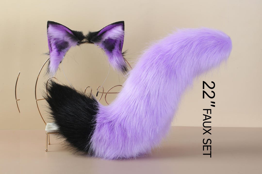 Realistic Faux Fur Fox Tail and Ear Wolf Tail and Ear Kitten Ear and ...
