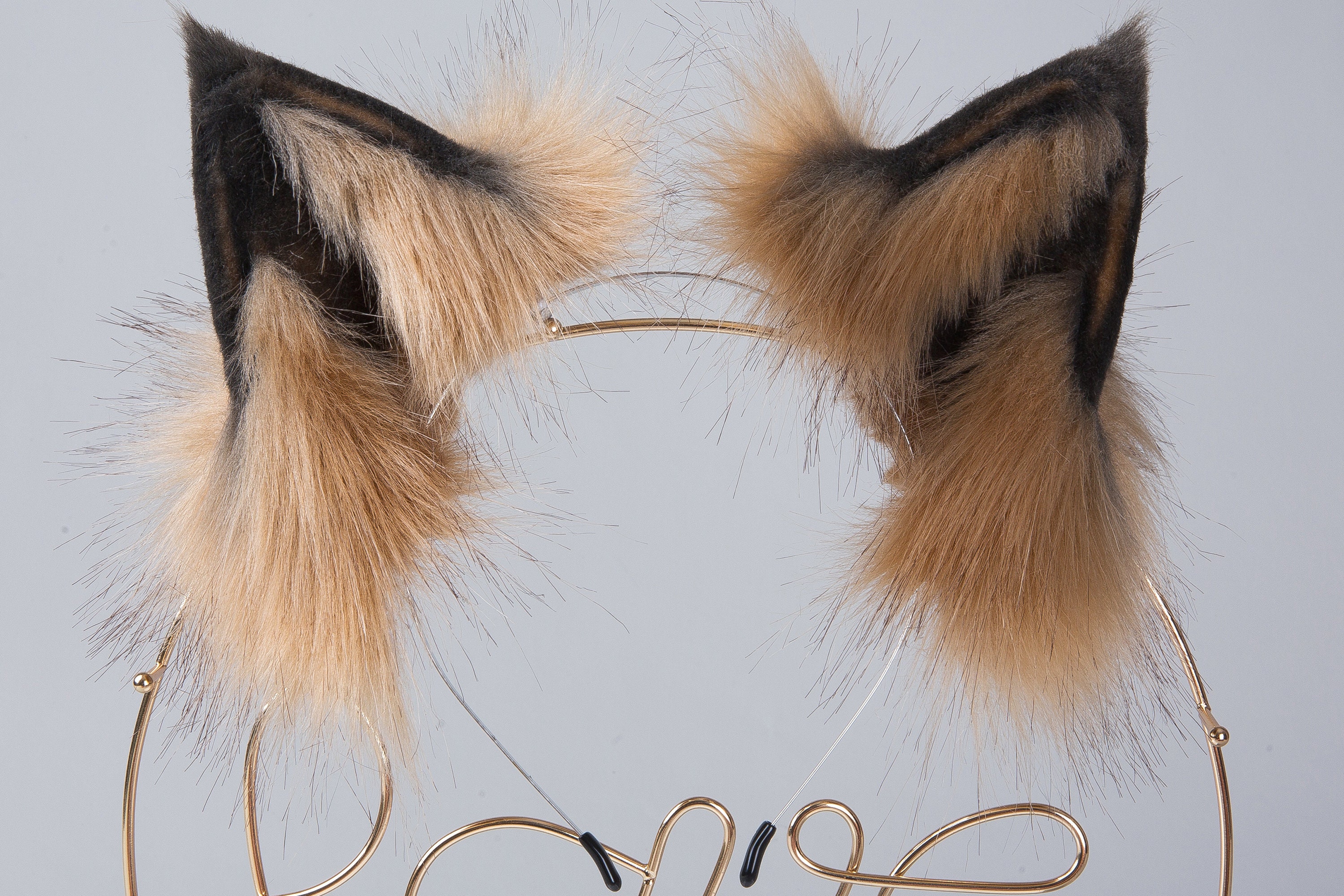 Brown Black Fox Tail Plug and Ear Neko Ear and Tail Set Neko - Etsy
