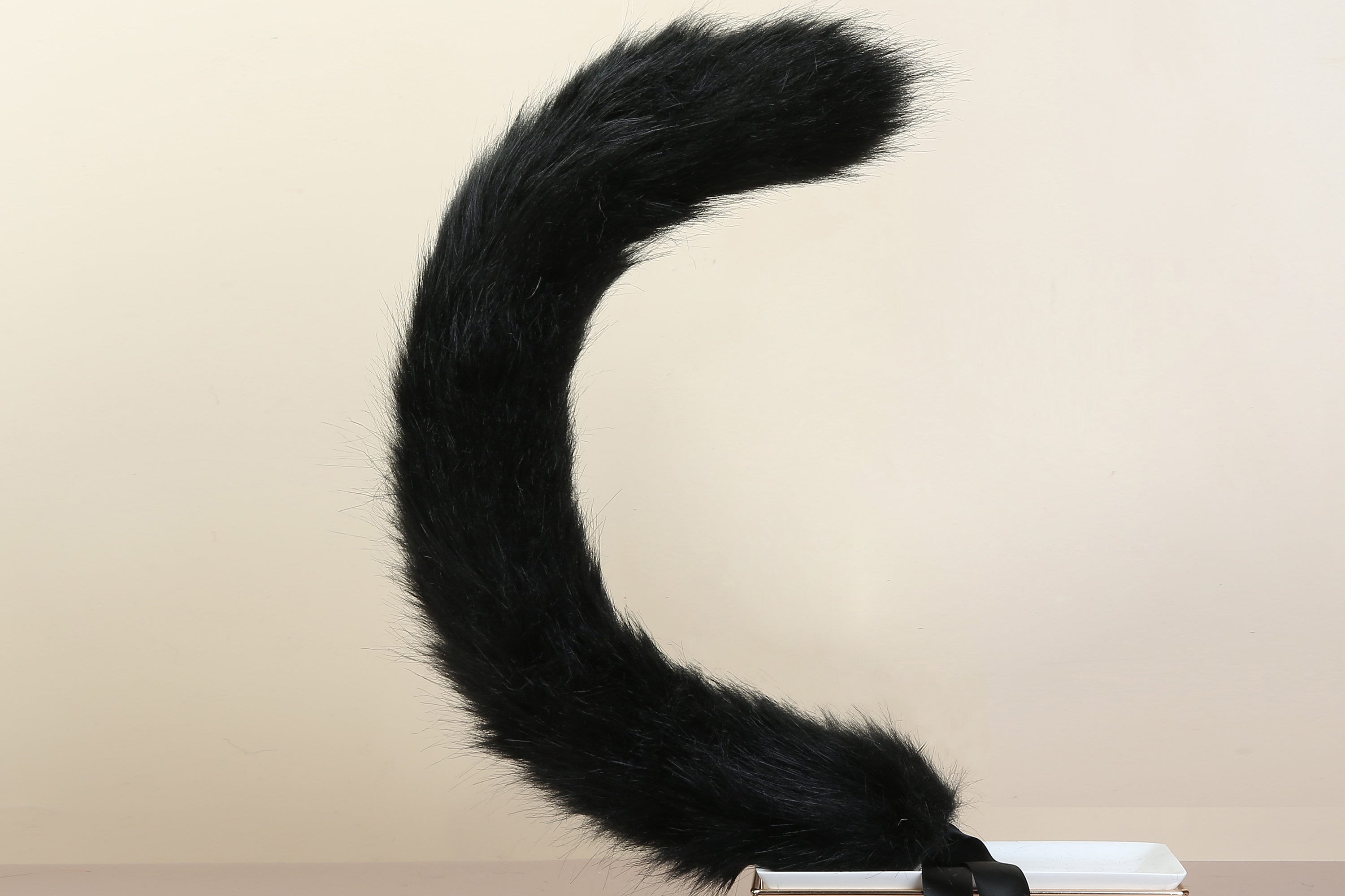 Black cat ear and tail plug set kitten tail buttplug cat tail | Etsy