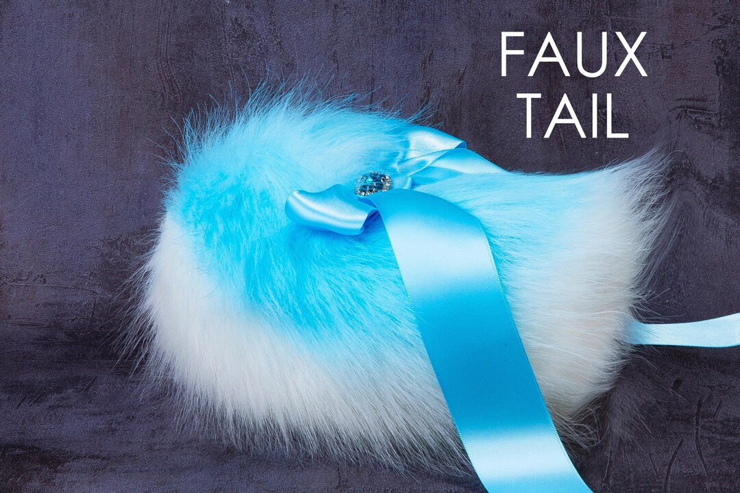 Blue Bunny Tail Anime Cosplay Rabbit Tail Furry Deer Tail Cosplay ...