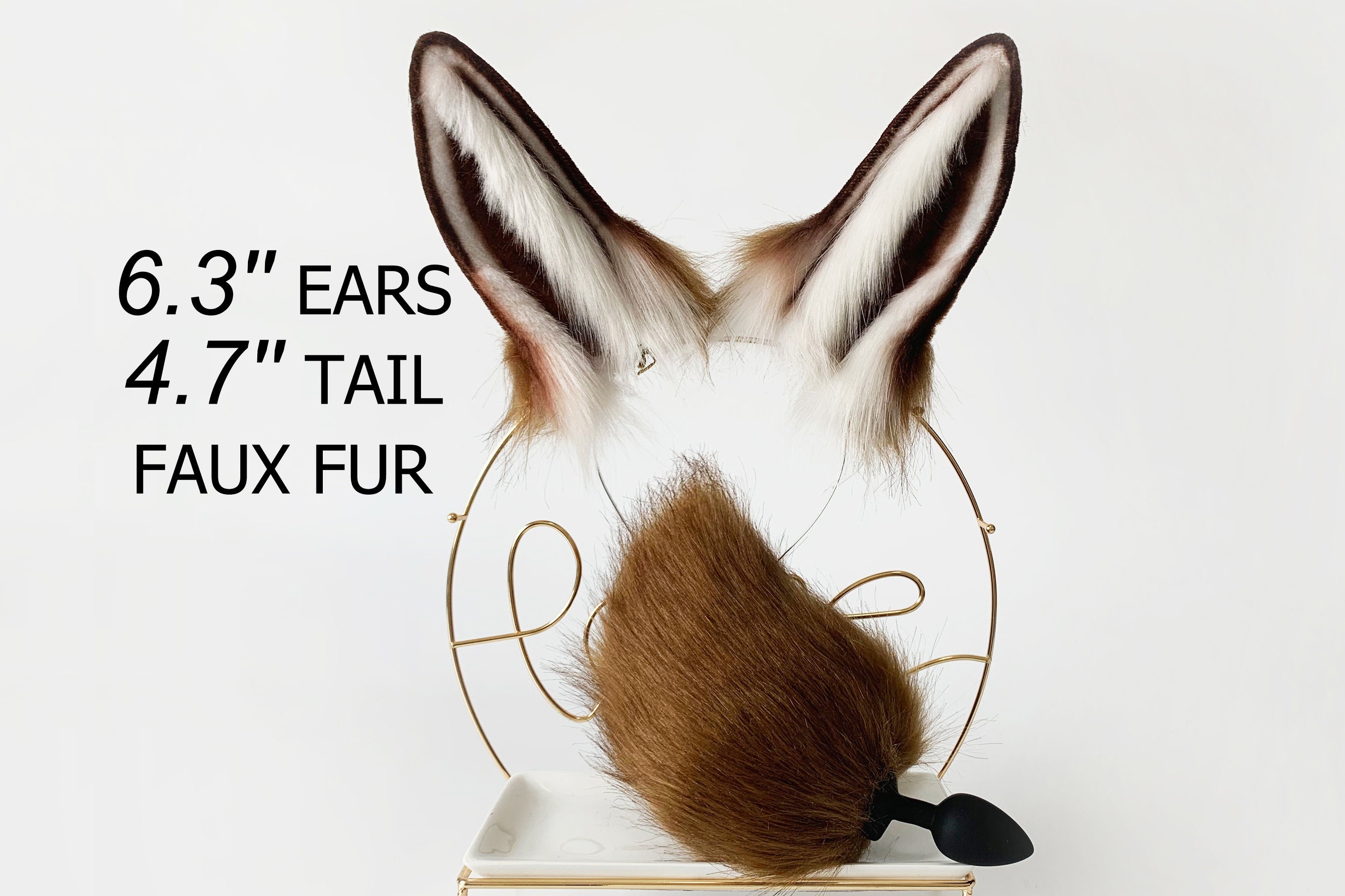Bunny Tail Plug And Ear Set Rabbit Tail Butt Plug And Ear Set Etsy