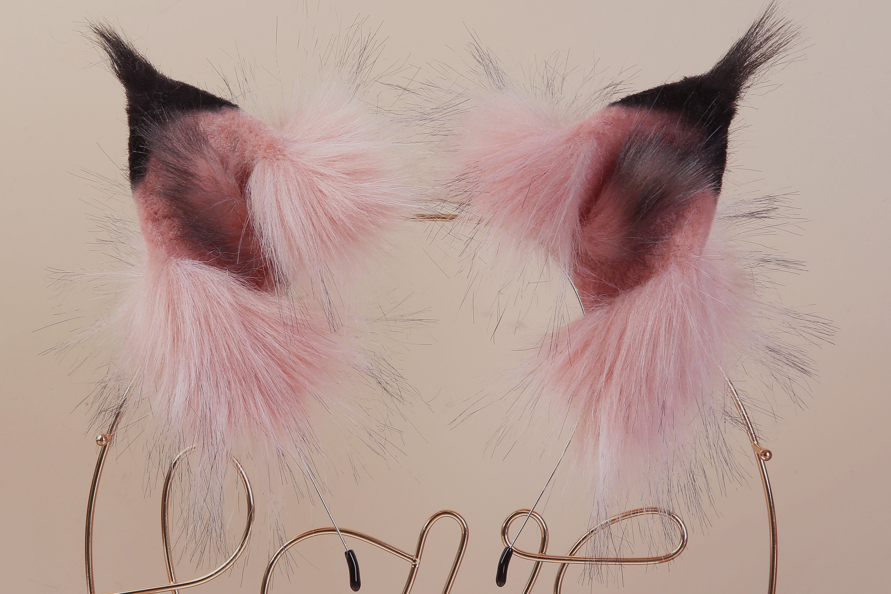 Pink Fox Tail Plug and Ear Set Wolf Tail Buttplug and Ear Fox - Etsy