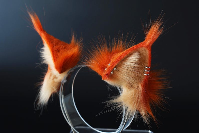 Realistic Faux Fur Squirrel Tail and Ear Set Squirrel Ears and Tail ...