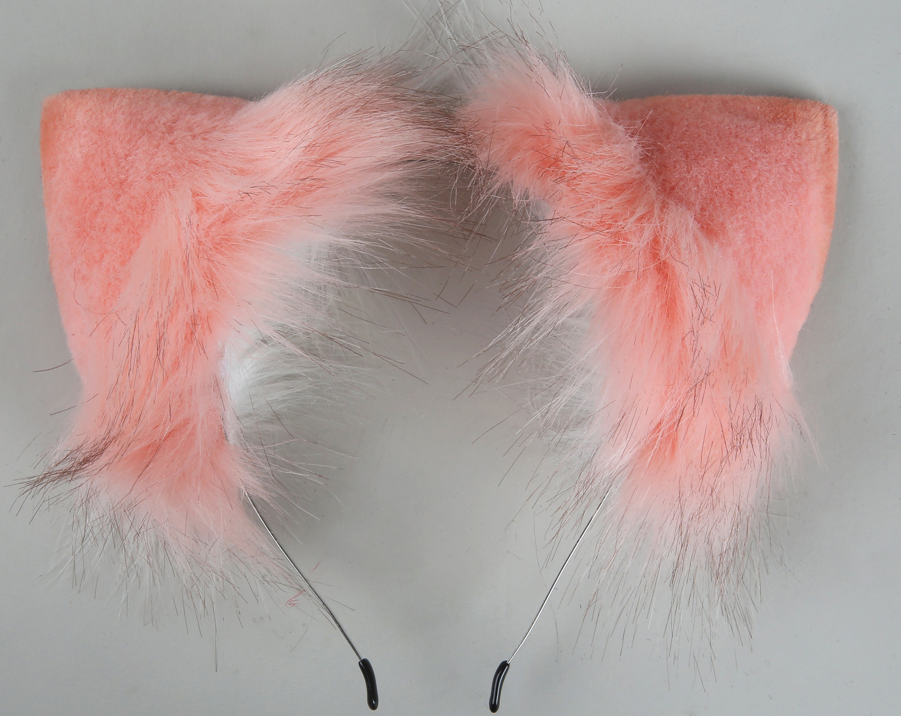 Pink Tug Tail Plug and Ear Set Faux Fur Fox Tail Butt Plug | Etsy