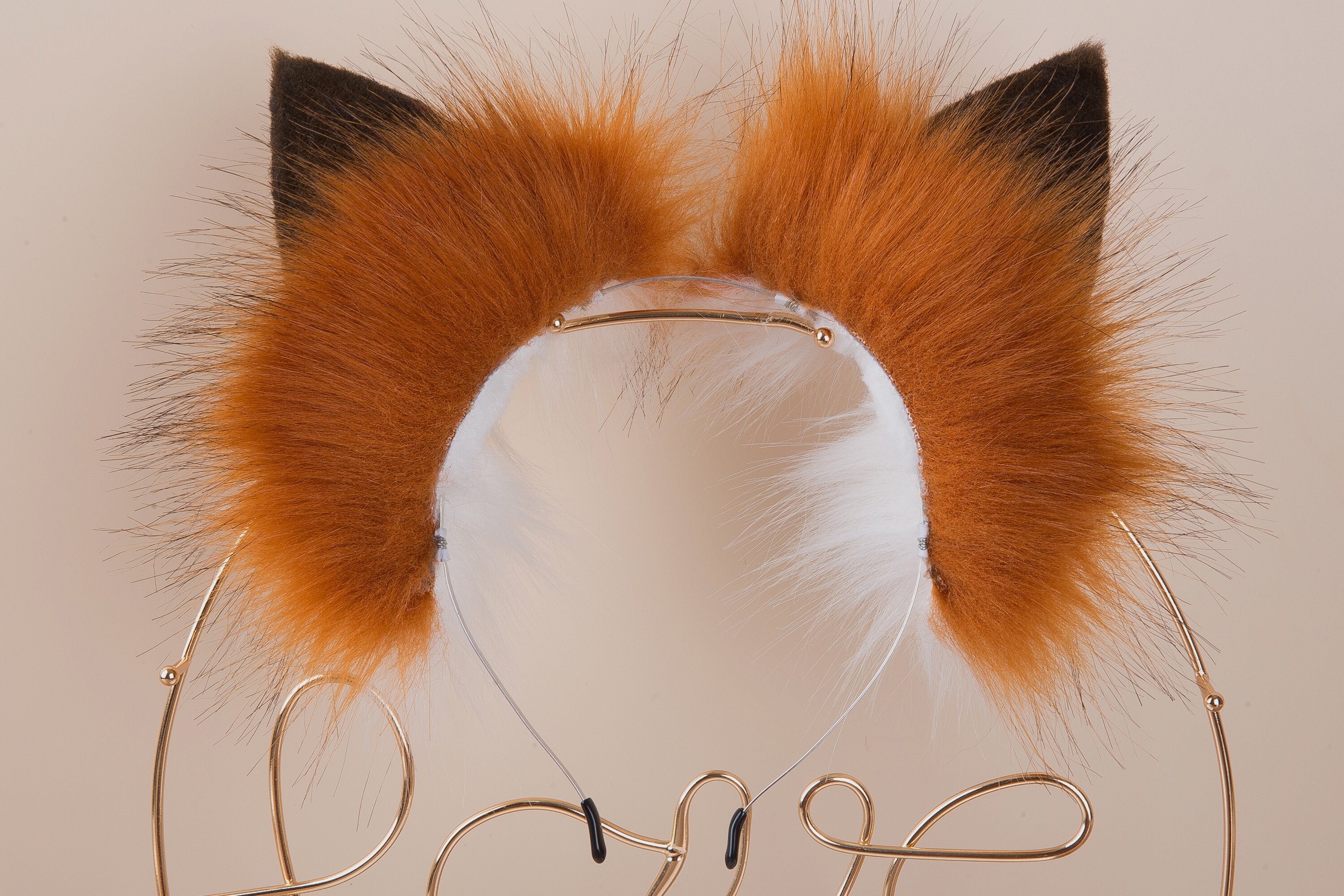 Red Fox Ear Headband Faux Fur Wolf Ear Cat Ear Cosplay Ear Neko Ear ...