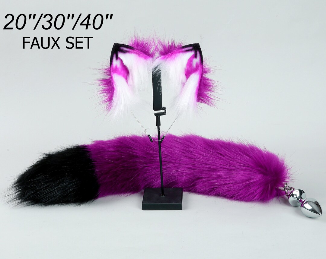 Fox Tail Plug and Ear Set Fox Ear Wolf Tail Butt Plug Tail - Etsy
