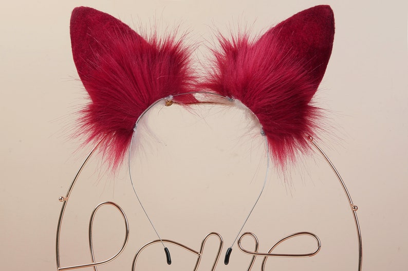 Rose Red Bunny Ear and Tail Plug Set Rabbit Tail Butt Plug and - Etsy