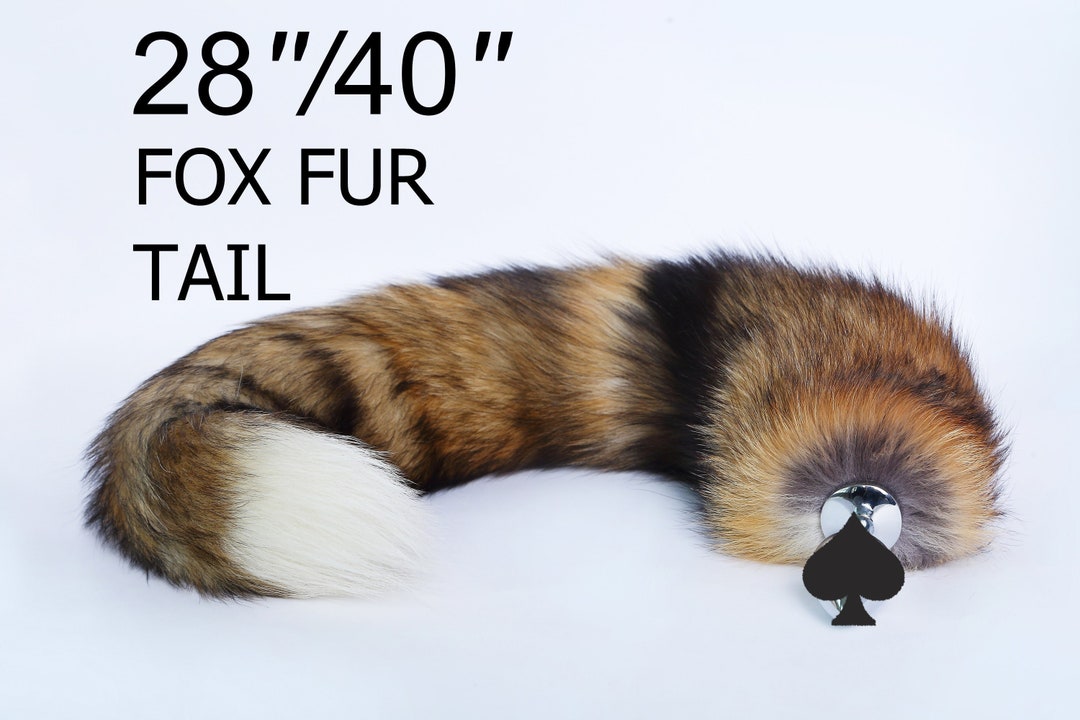 Aliriga Fox Tail Plug Long Fox Fur Fox Tail Butt Plug Wolf Tail Plug ...