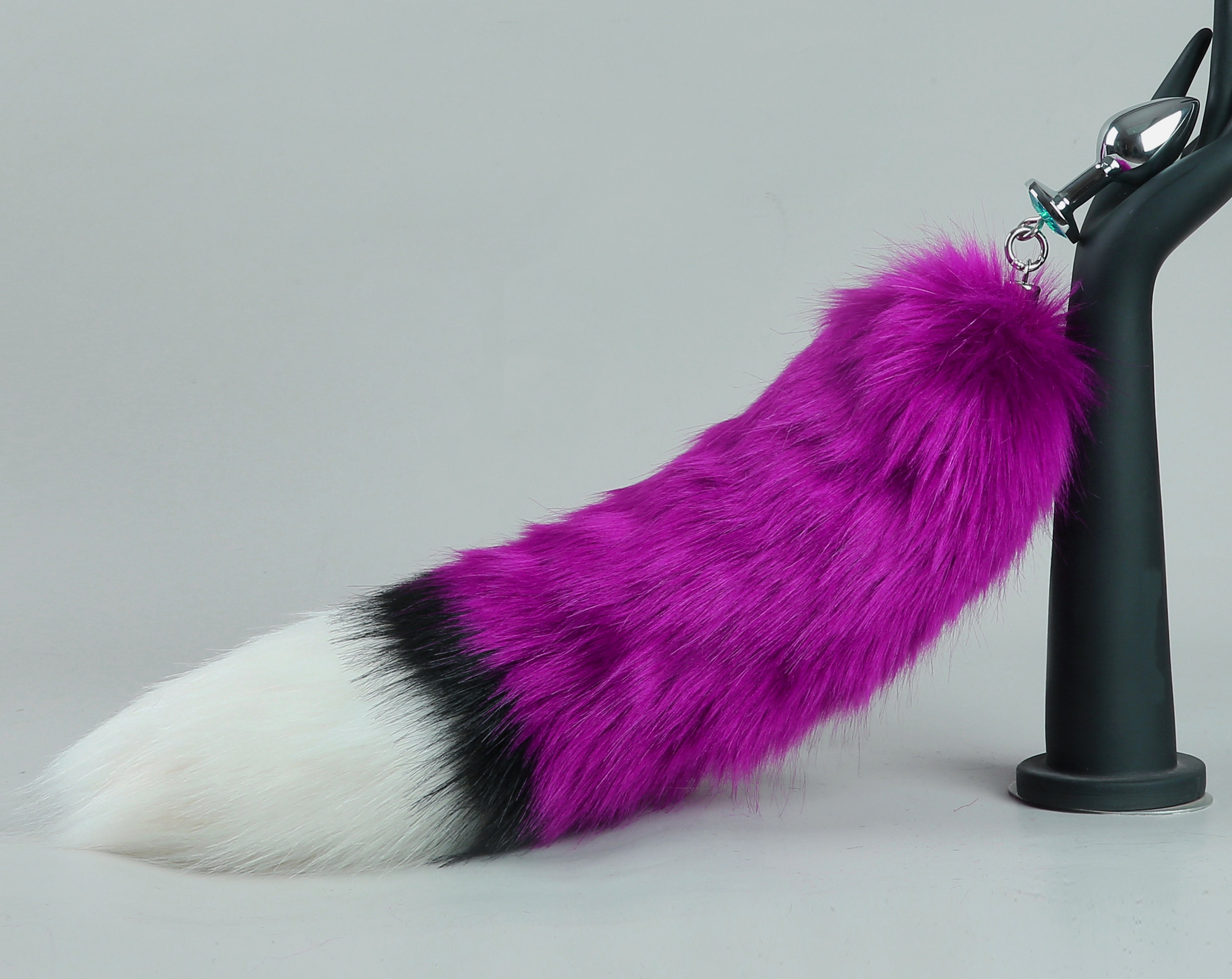 Purple Fox Tail Plug And Ear Set Fox Ear Fluffy Wolf Tail Butt Etsy