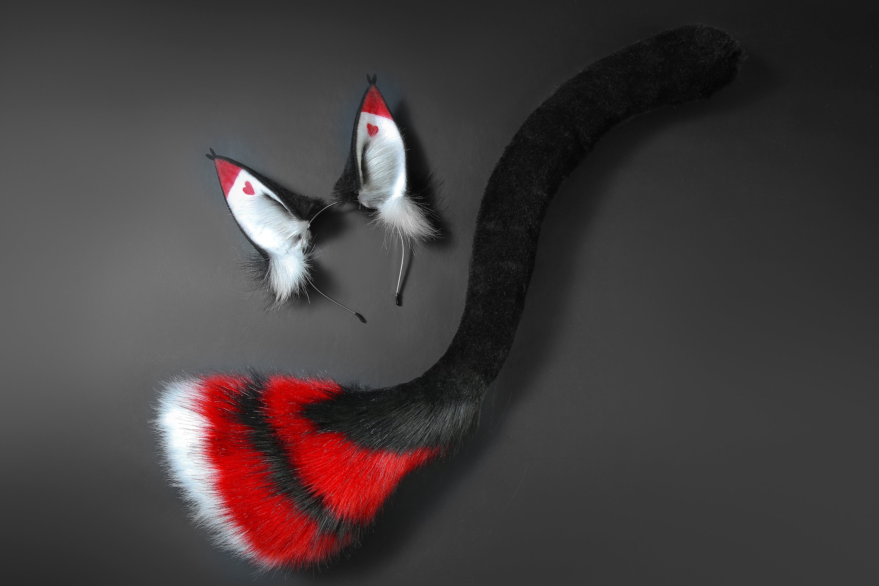 Faux Fur Husk Ears Husk Tail Hazbin Hotel Cosplay Ears - Husk Tail ...