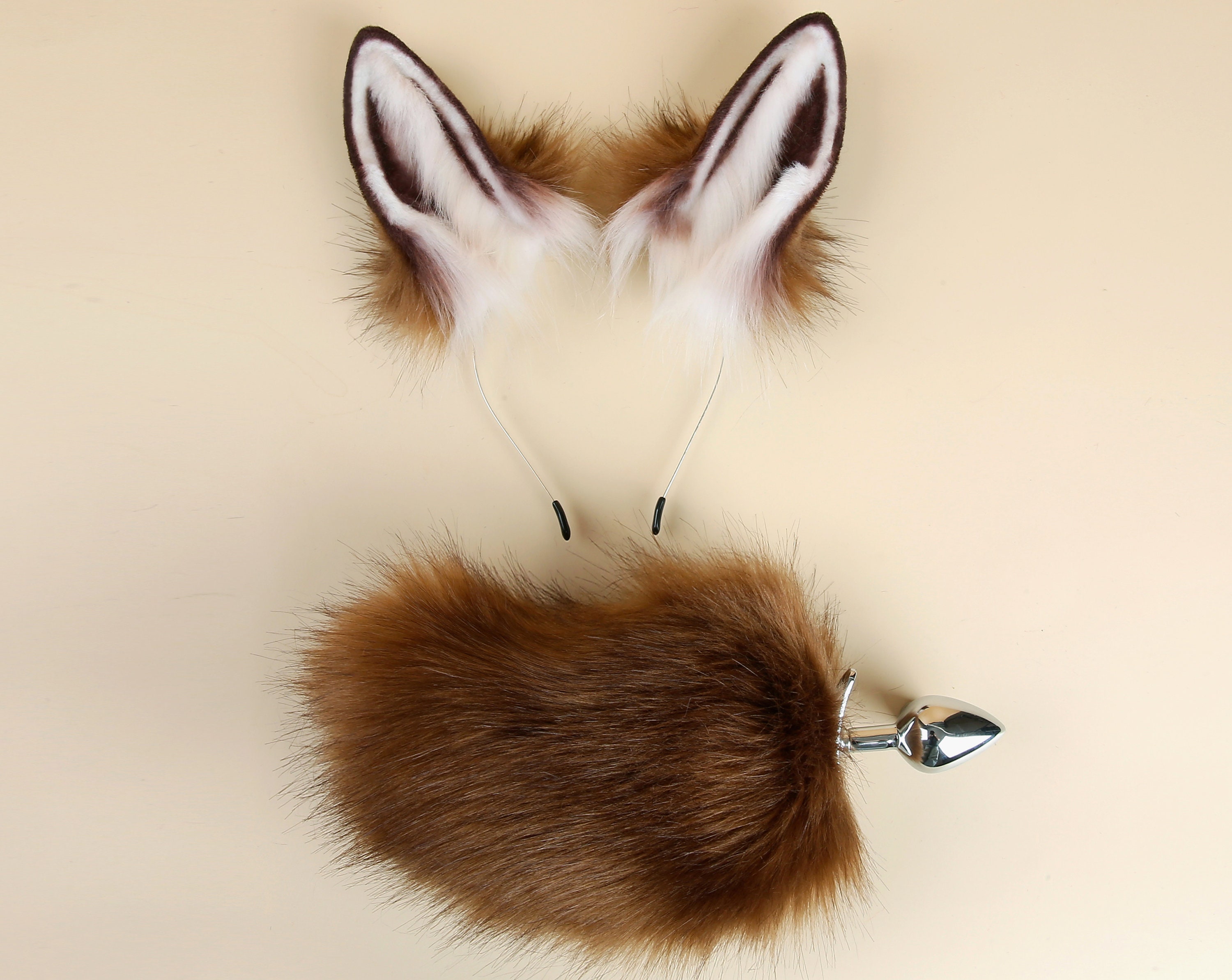 Coffee Bunny Tail Plug And Ear Set Rabbit Tail Butt Plug And Etsy