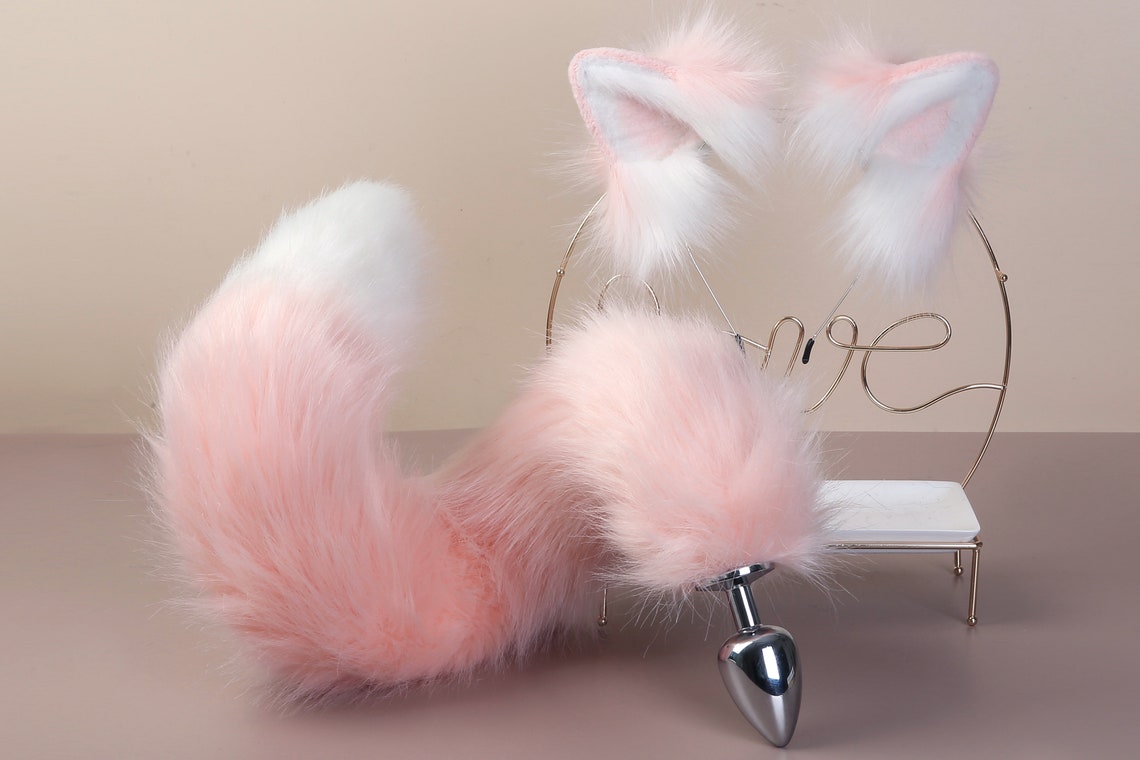 Cat Tail Plug and Ear Set Cat Ear Headband Bdsm Fox Tail Butt - Etsy